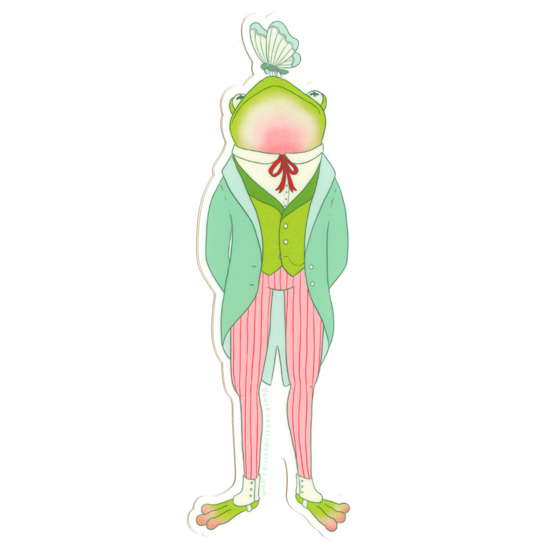 Dapper Frog sticker – Bee's Knees Industries