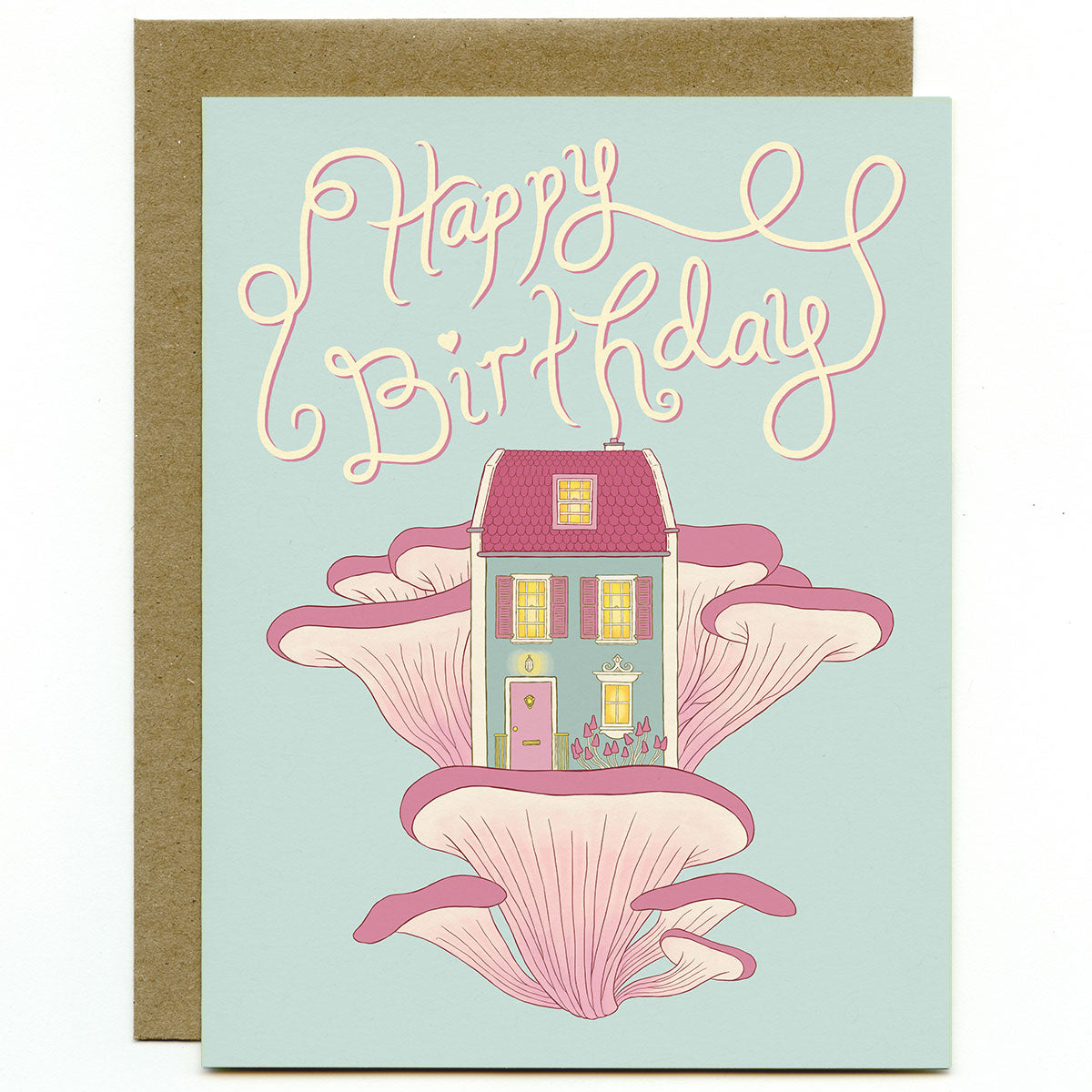 Mushroom Cottage birthday card – Bee's Knees Industries