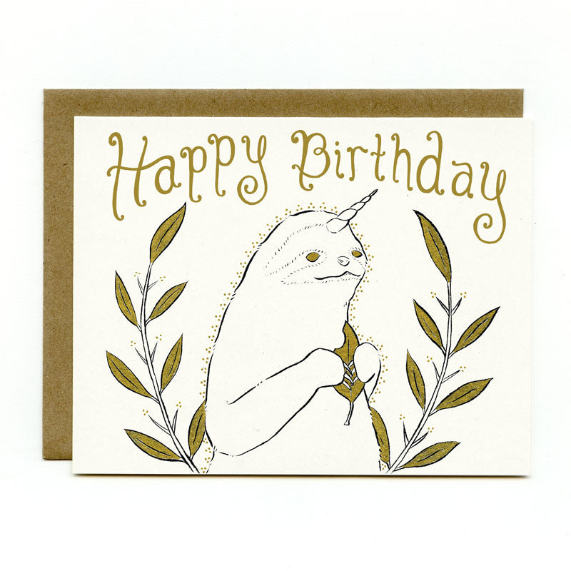 Slothicorn Birthday Card – Bee's Knees Industries