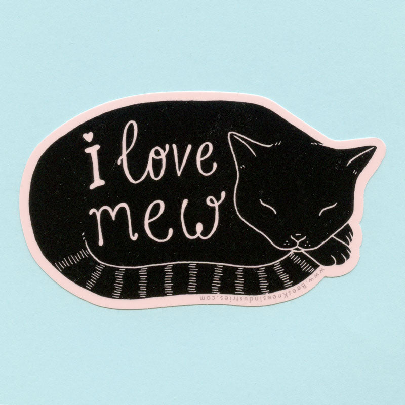 I Love Mew Cat Sticker – Bee's Knees Industries
