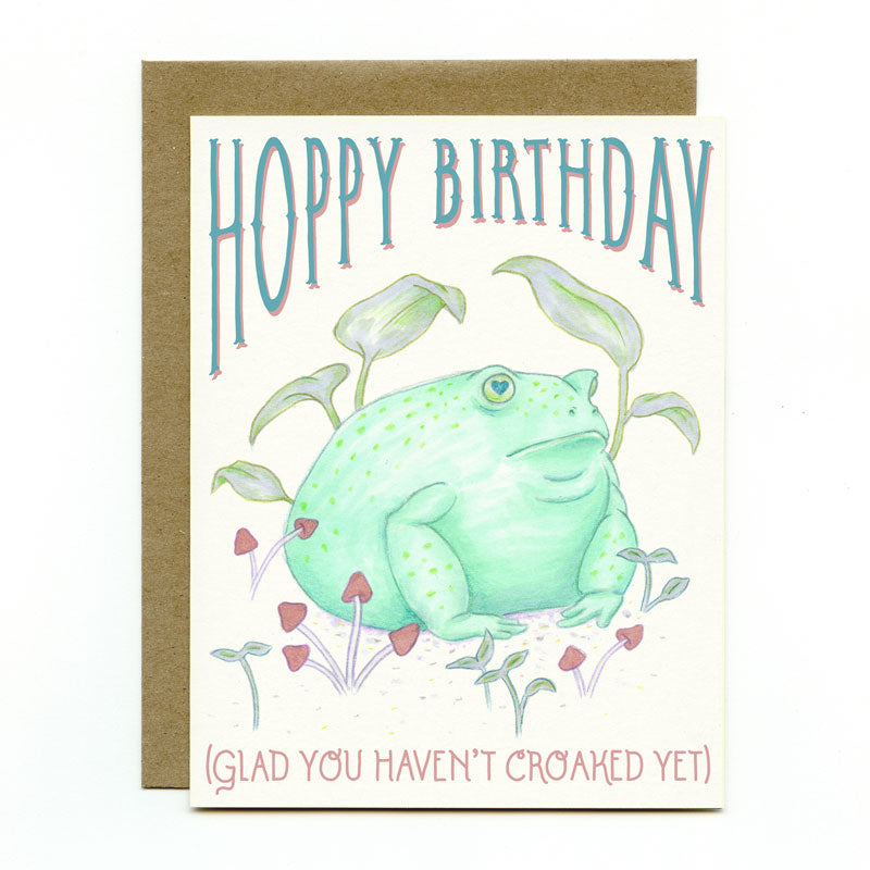 Round Toad birthday card – Bee's Knees Industries
